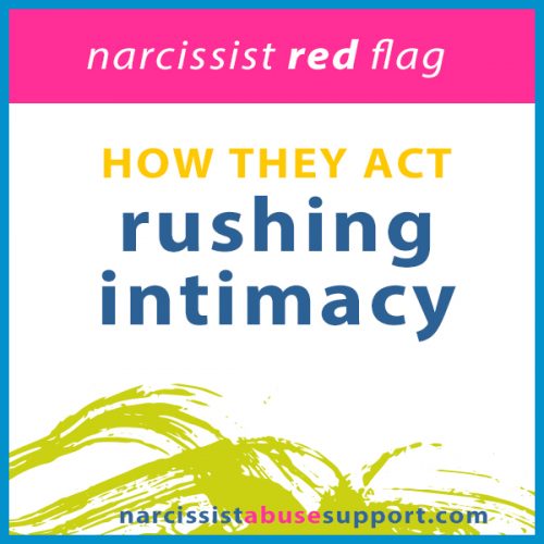 Narcissist Red Flag Rushing Intimacy - Free Red Flag Checklist
