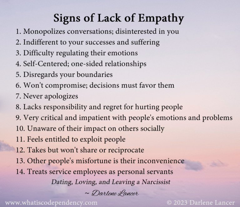 Signs Of Lack Of Empathy And What You Can Do - Narcissist Abuse Support